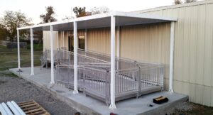 Ramp & Stairs with Awning - Upside Innovations Installation