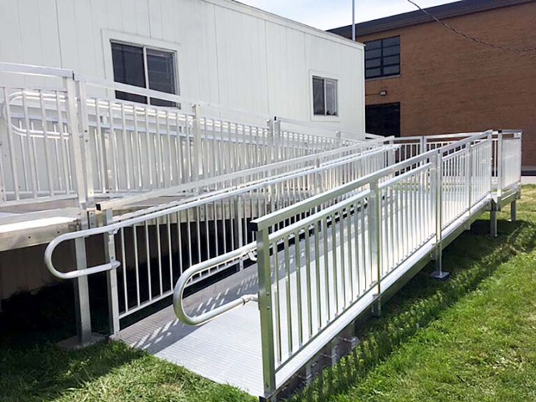 ADA Ramp for School in Zion, IL - Upside Innovations Installation