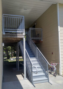 Stairs w Platform Railings - Upside Innovations Installation