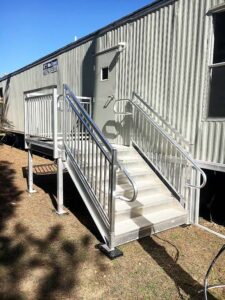 Modular Stairs with Two Line Railing - Upside Installation