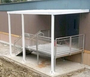 OH Modular Stairs and Canopy - Upside Innovations Installation