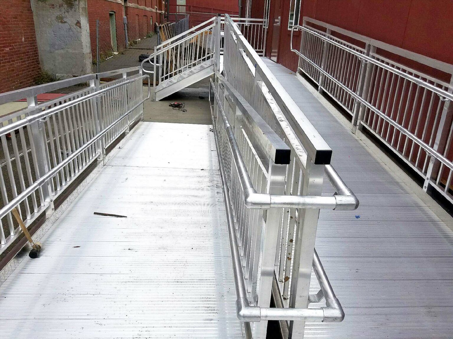 Switchback Ramp with Steps, MA - Upside Innovations Installation