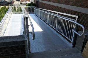 Switchback Ramp with Handrail - Upside Innovations Installation