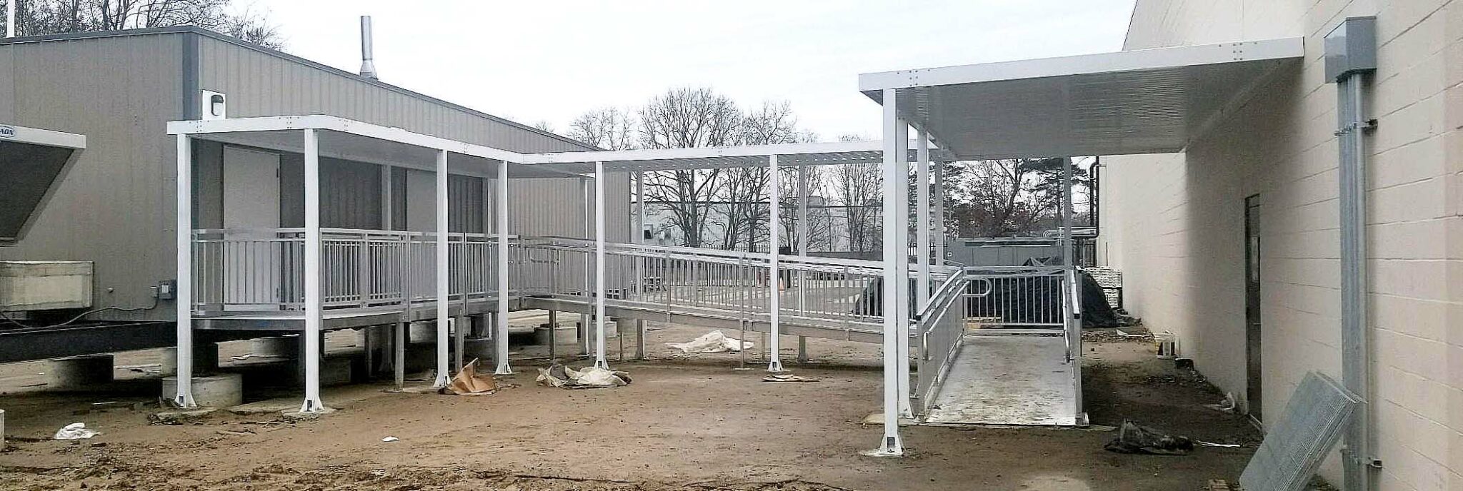 Ramp w Overhead Canopy Shelter - Upside Innovations Installation