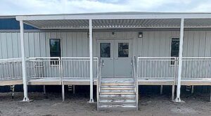 Ramp & Stairs w Doorway Canopy - Upside Innovations Installation