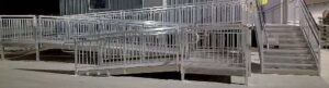 Long Switchback Ramp w Stairs - Upside Innovations Installation