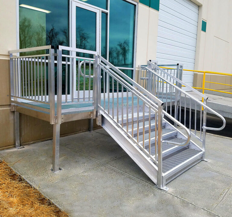 Entry Stairs for Warehouse Facility - Upside Innovations Installation