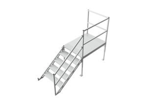 portable mobile office stairs - Upside Installation