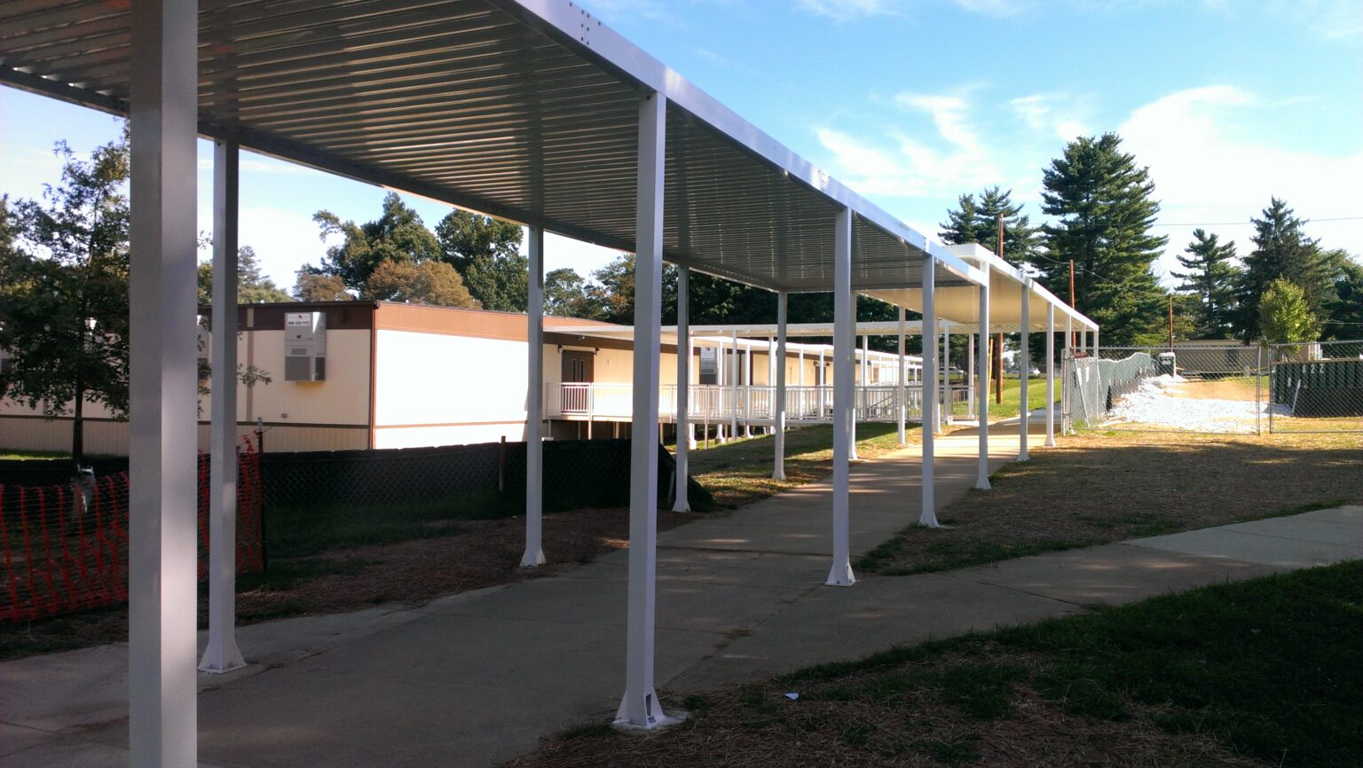 Pikesville HS Walkway Canopy - Upside Innovations Installation