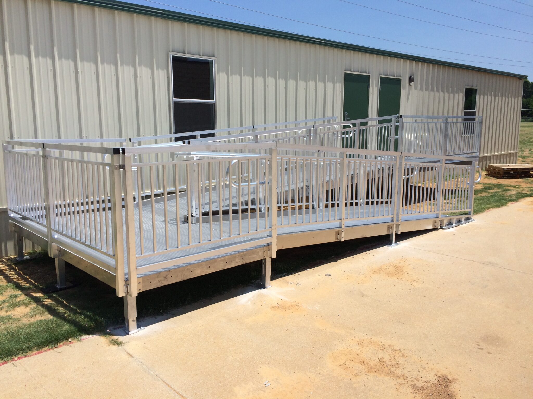 E.S. Switchback Ramp in Bedford - Upside Innovations Installation