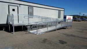 Modular Building Access Ramp - Upside Innovations Installation