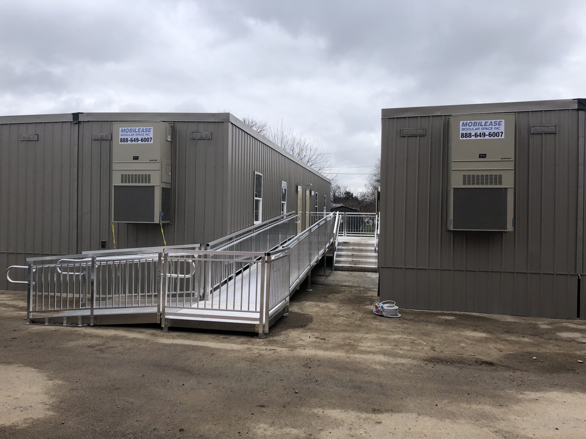 Mobilease Access Ramp w Stairs - Upside Innovations Installation