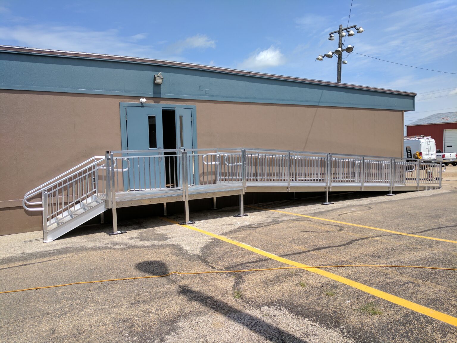 Wheelchair Ramp and Stairs in IL - Upside Innovations Installation