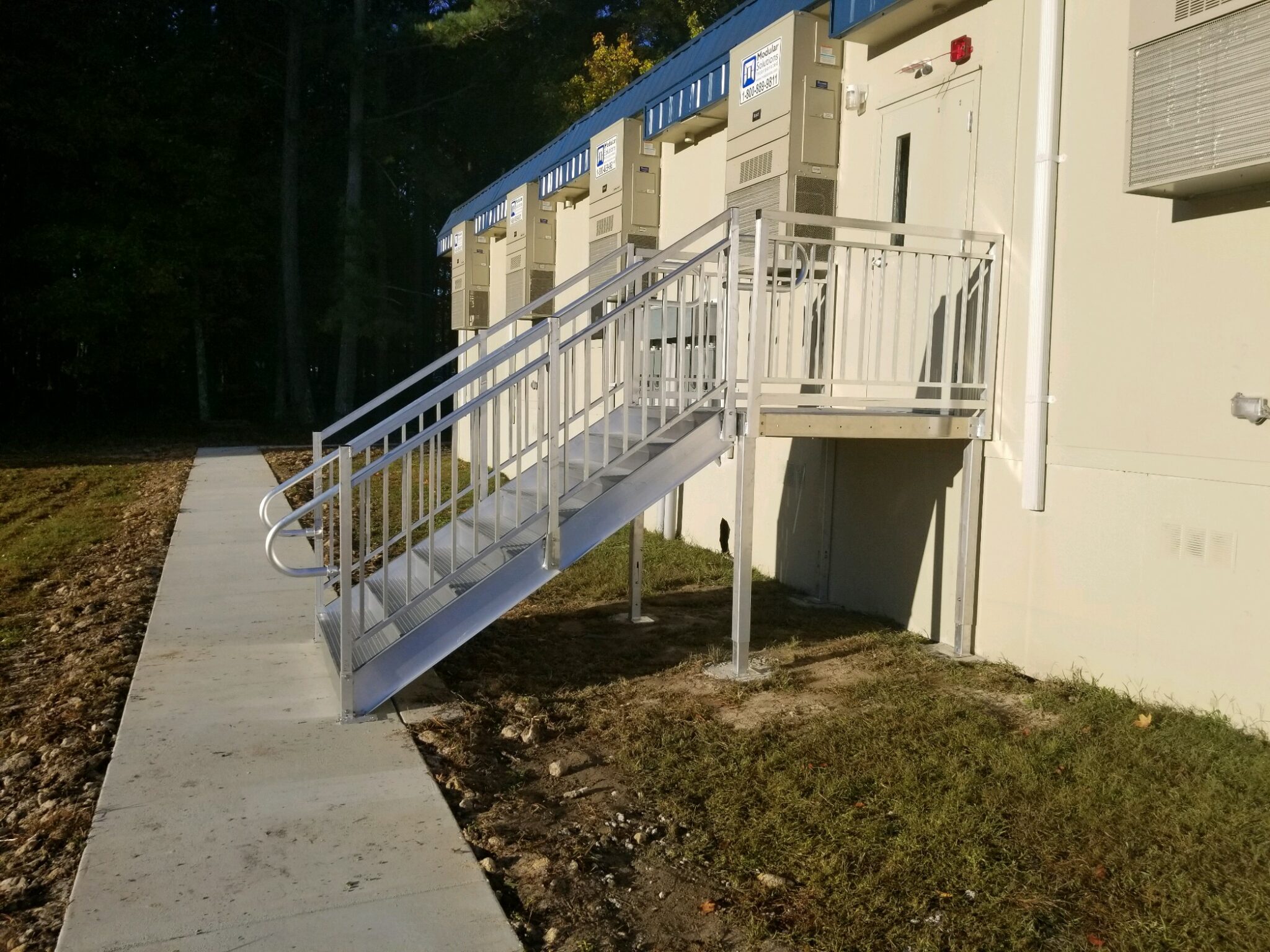 Entry Stairs for Modular Solutions - Upside Innovations Installation
