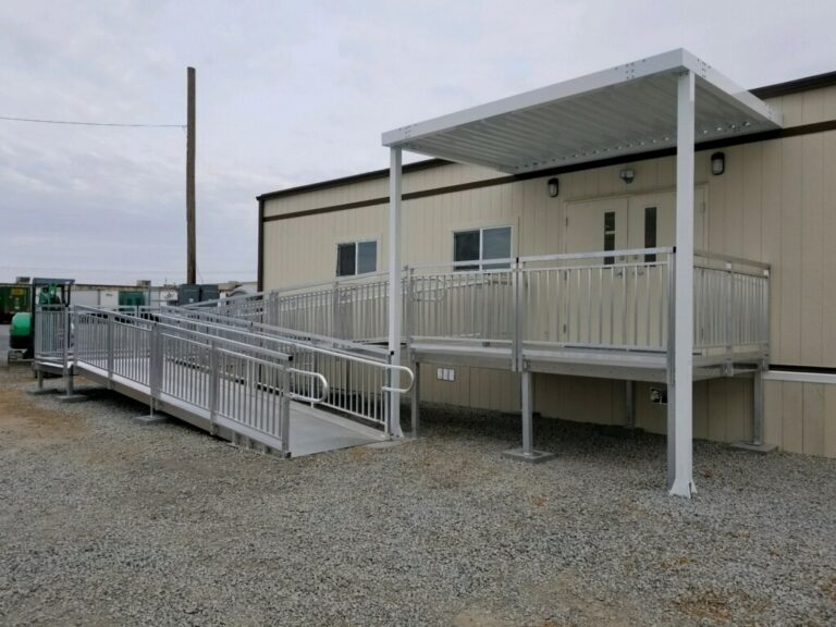 Ramp & Canopy for Modular Building - Upside Innovations Install