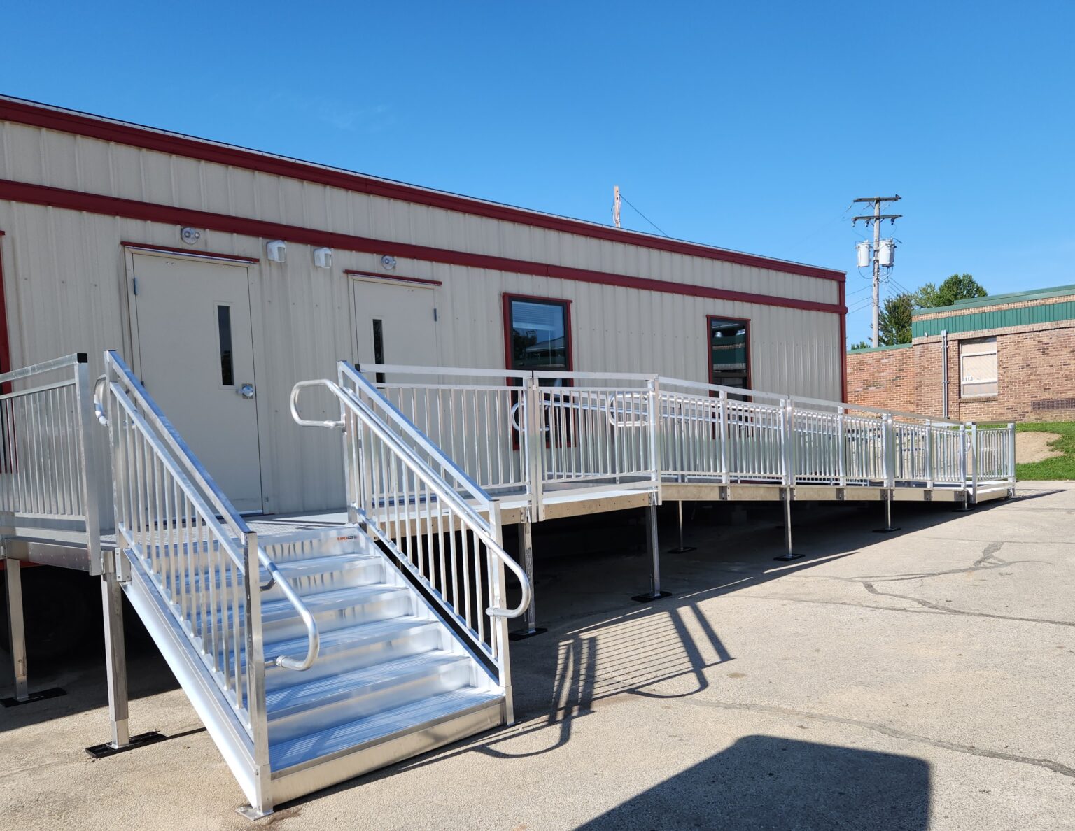 ADA Switchback Ramp and Step - Upside Installation